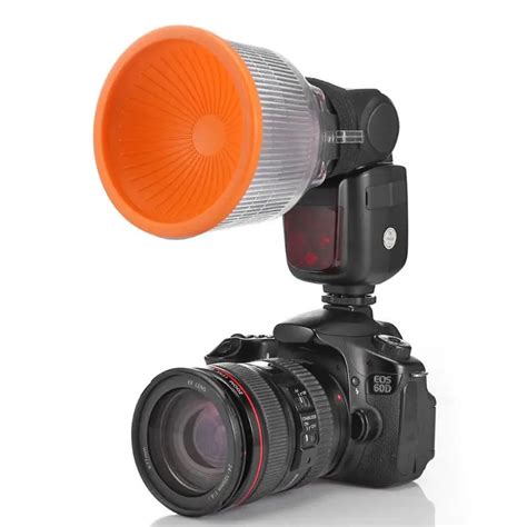 Alloet Universal Lambency Flash Diffuser Adjustable White Orange Cover