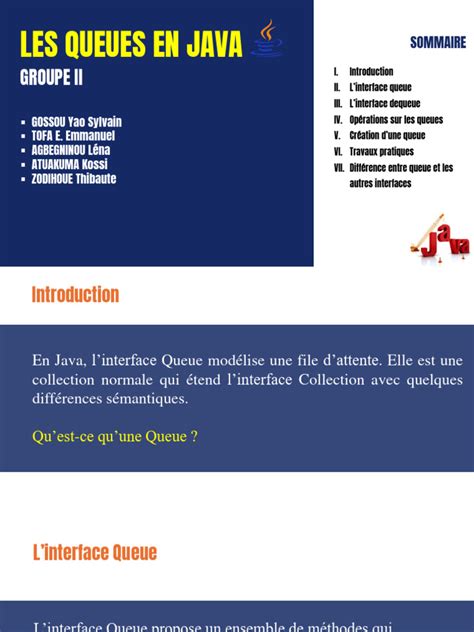Comprendre Les Queues En Java Pdf Interface Informatique