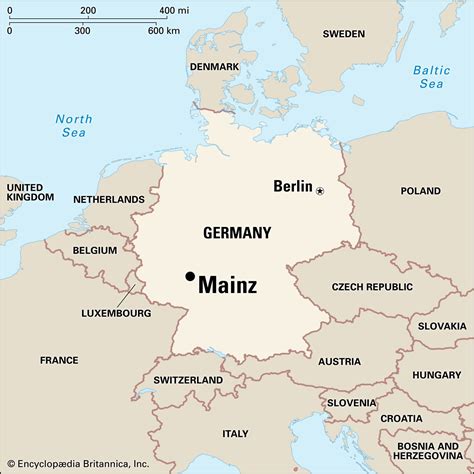 Mainz Germany Map Facts Britannica