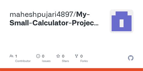 Github Maheshpujari4897my Small Calculator Project Using Javascript