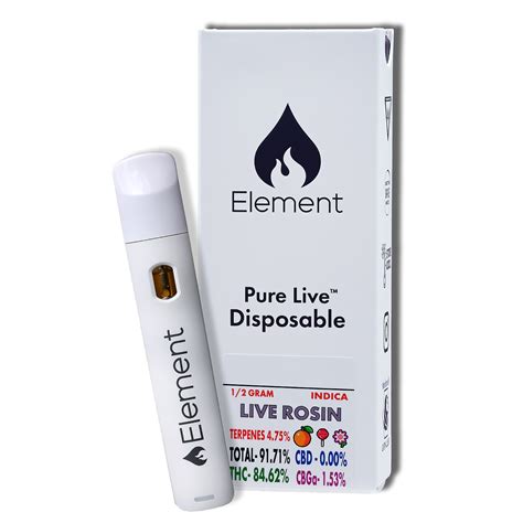 Element Element Pure Live Rosin Disposable 05g Wedding Pie Leafly