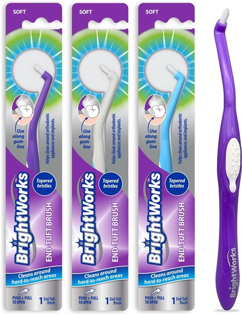 Brightworks Manual End Tuft Brush Cleans Difficult Areas Such As