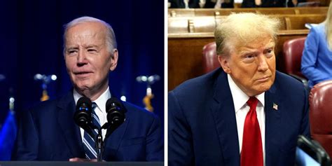 Campaigning Biden And Court Bound Trump Collide In New York Wsj