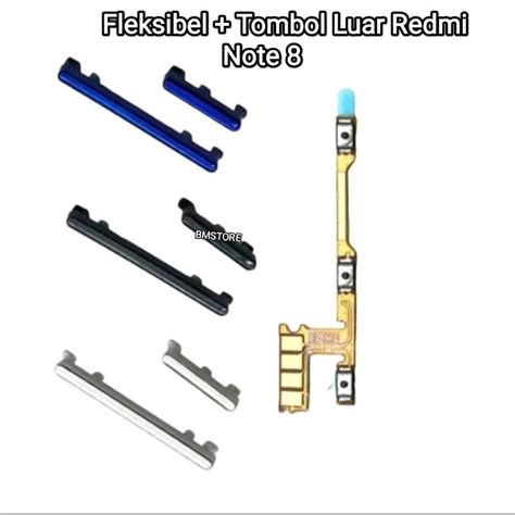 Jual FLEKSIBEL Tombol Luar ON OFF VOLUME XIAOMI REDMI NOTE 8 FULLSET