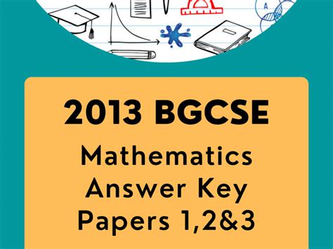 Bgcse Maths Answer Key 2013 Papers 1 2 And 3 The Student Shed