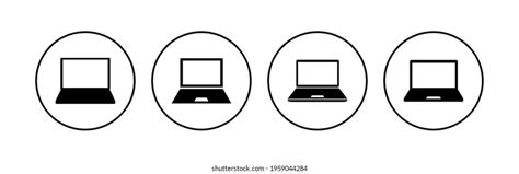 Laptop Icon Set Computer Icon Vector Stock Vector Royalty Free