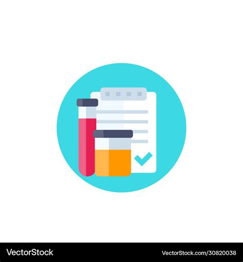 Doping Test Sample Analysis Icon Royalty Free Vector Image
