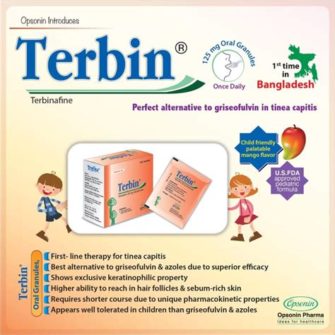 Opsonin Introduced Terbinafine 125 Mg Terbin Oral Granules For First Time In Bangladesh