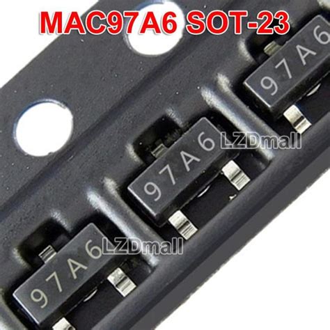 20pcs Mac97a6 Sot 23 Triac Thyristor Smd Transistor Marking Code 97a6