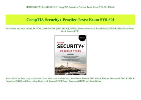 PPT FREE DOWNLOAD READ CompTIA Security Practice Tests Exam SY0 601 EBook PowerPoint