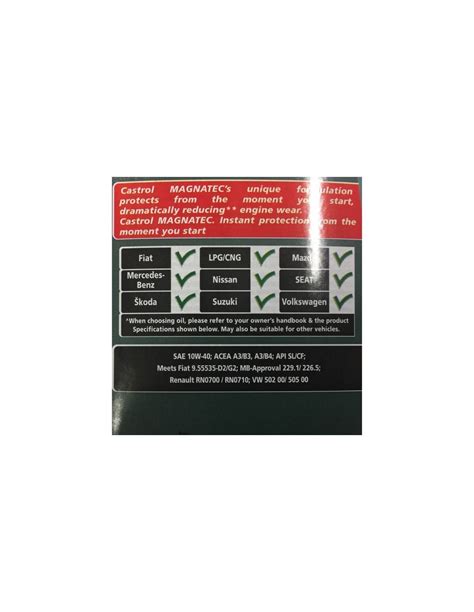 Aceite Castrol Magnatec W A B Recambium