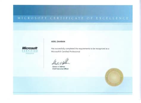Mcp Certificate Ppt