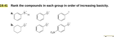 Solved By An Expert Rank The Compounds In Each Group In Order Of Chegg