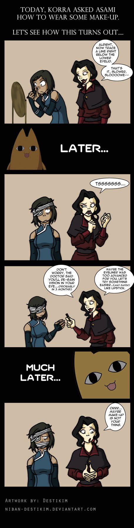 Makeup Doesnt Seem To Be Korras Forte Niban Destikim Rkorrasami