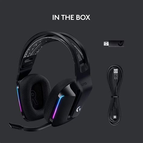 Logitech G733 Lightspeed Wireless Rgb Gaming Headset Black Pc Game