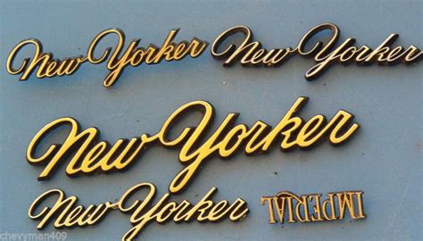 Sell Chrysler New Yorker Script Emblems Lot Gold Mopar Badge Fifth