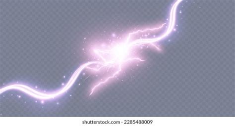 Plasma Energy Explosion Light Effect Electric Stock Vector Royalty