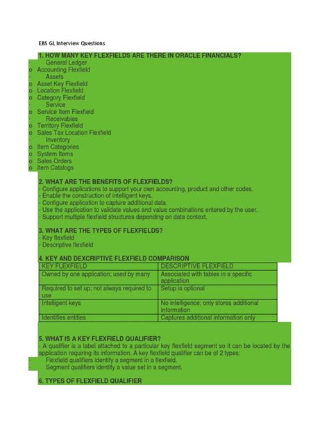 How Many Key Flexfields Are There In Oracle Financials Ebs Gl