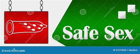 Safe Sex Signboard Horizontal Stock Illustration Illustration Of