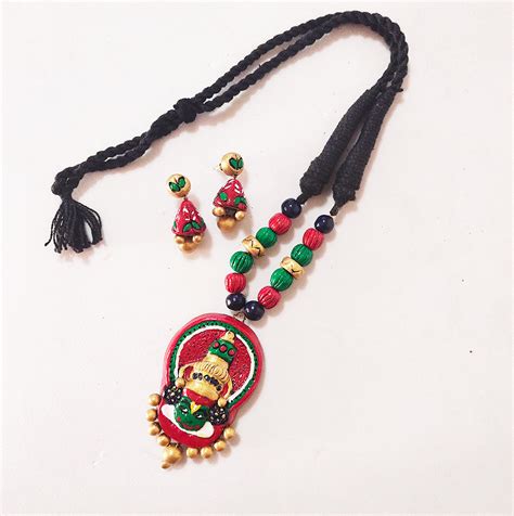 Kathakali Terracotta Necklace Set Mintorie