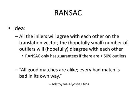 Ppt Lecture 12 Robust Fitting And Ransac Powerpoint Presentation