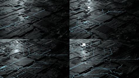 科幻感与科技电路板动画3d渲染c4d模型下载
