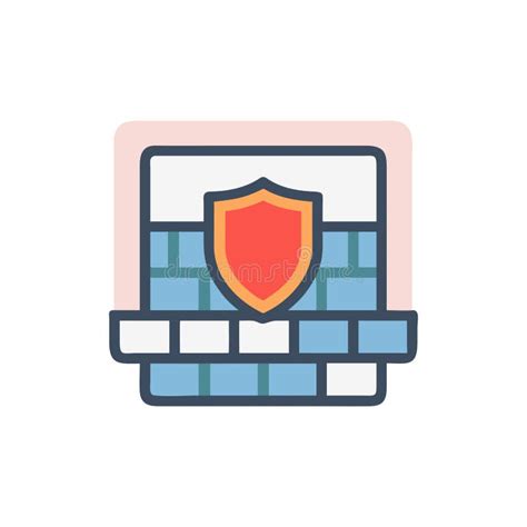Firewall Security 3d Rendering Isometric Icon Stock Vector Illustration Of Blender Color