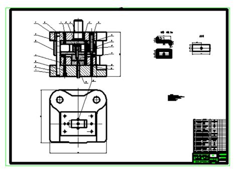 Z形件弯曲模设计说明书图纸全套）autocad 模型图纸下载 懒石网