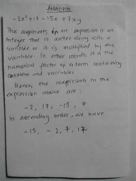 Solved Which Of The Following Gives All Of The Coefficients Of The