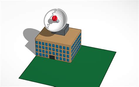 3d Design моделирование наземной станции связи Tinkercad