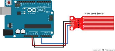 Arduino Water Level Sensor Schematic