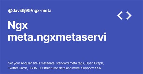 Ngx Meta Ngxmetaservice Davidlj95 Ngx Meta