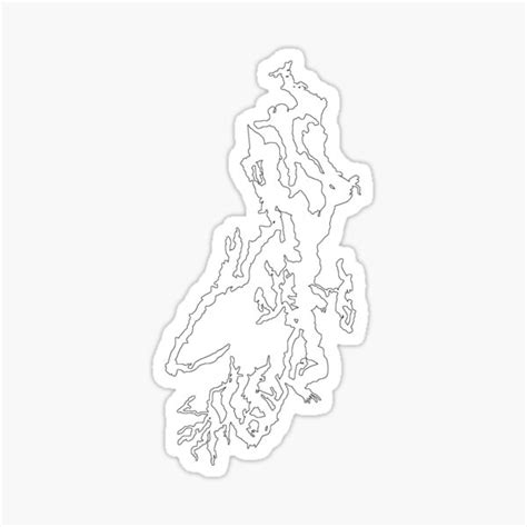 Puget Sound Sticker For Sale By Mappsart Redbubble
