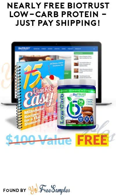 Nearly Free Biotrust Low Carb Protein — Just Pay Shipping Low Carb