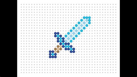 Hama Bead Diamond Sword Minecraft Series 1 Youtube