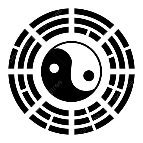 Gossip Array Black And White Tai Chi Gossip Pattern Black And White