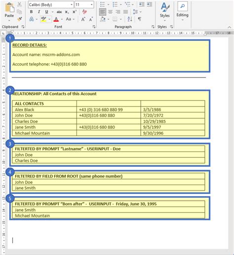 advanced reporting with documentscorepack by using dynamic filters