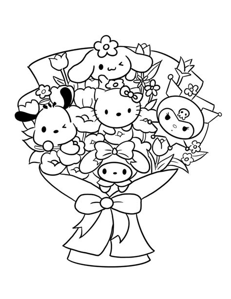 99 My Melody Coloring Pages 75 In 2024 Hello Kitty Colouring Pages