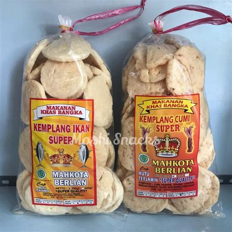 Kerupuk Kemplang Goreng Cumi Ikan Tenggiri Cap Mahkota Berlian Gr Krupuk Bangka Super