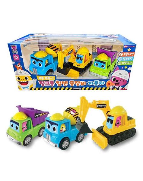 보리보리소이토이 핑크퐁 아기상어 힘센 중장비 자동차 미니카 장난감