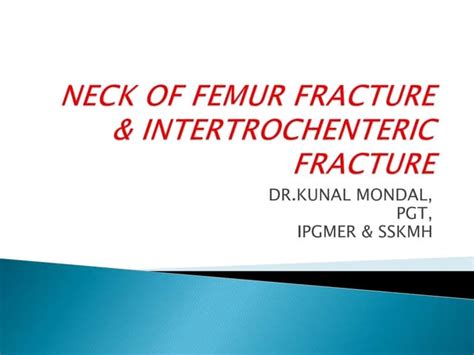 Proximal Femur Fractures With Nof And It Pptx