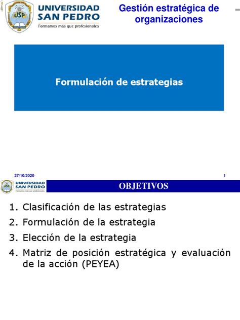 Formulacion De Estrategias Pdf Análisis Foda Gestión Estratégica