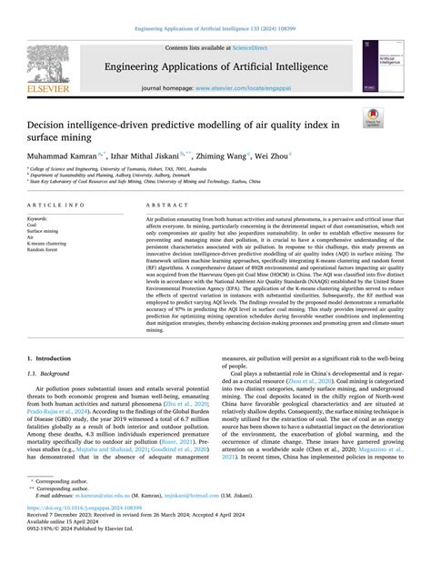 pdf decision intelligence driven predictive modelling of air quality
