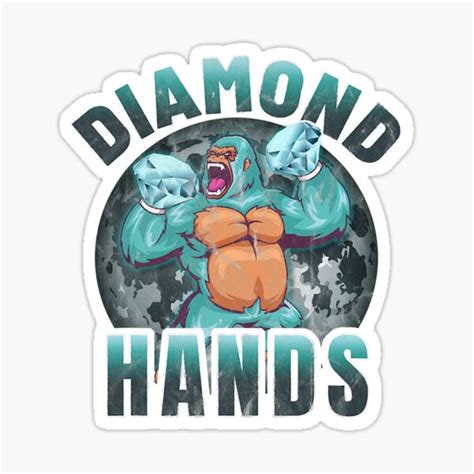 Diamond Hands WSB AMC GME Apes Together Strong Sticker By EsperanNuno Redbubble
