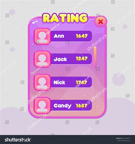 Game Ui Buttons Set Pink Orange Stock Vector Royalty Free