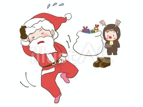 あわてんぼうのサンタクロースイラスト No 968932｜無料イラスト・フリー素材なら「イラストac」