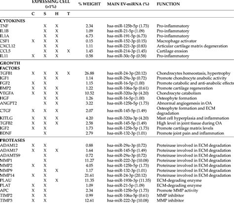 oa related factors targeted by ev mirnas download scientific diagram