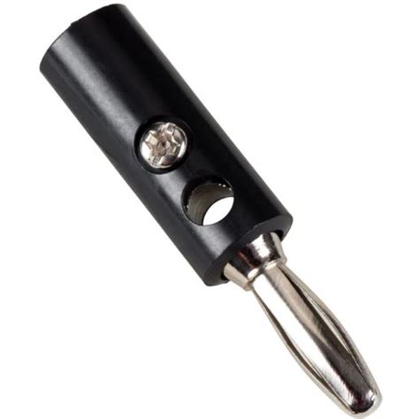 Conector Tipo Banana Negro Macho Ecetronics Mid