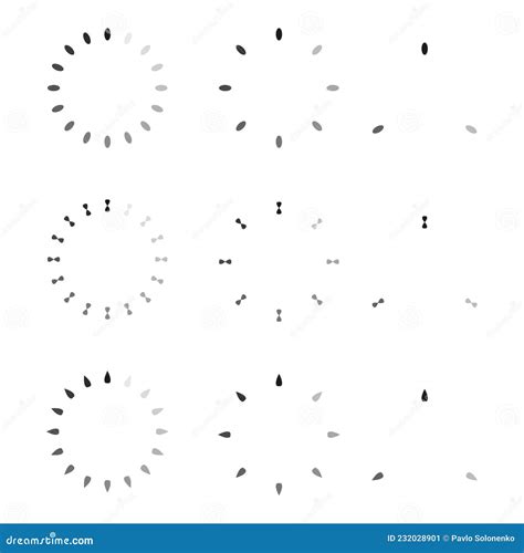 Loading Process Bar Vector Isolated Elements On White Backgroud Stock Vector Illustration Of