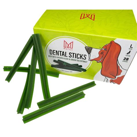 Дентални стикове за кучета Mersjo Dental Sticks L (>25kg) 28 бр - eMAG.bg